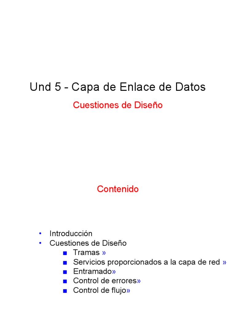 5 - Capa de Enlace de Datos | PDF | Tecnología de información y ...
