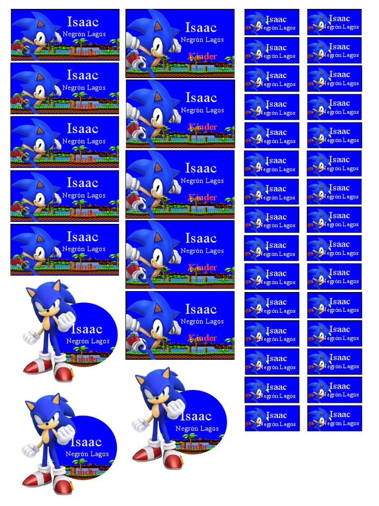 Etiquetas Esc. Sonic | PDF