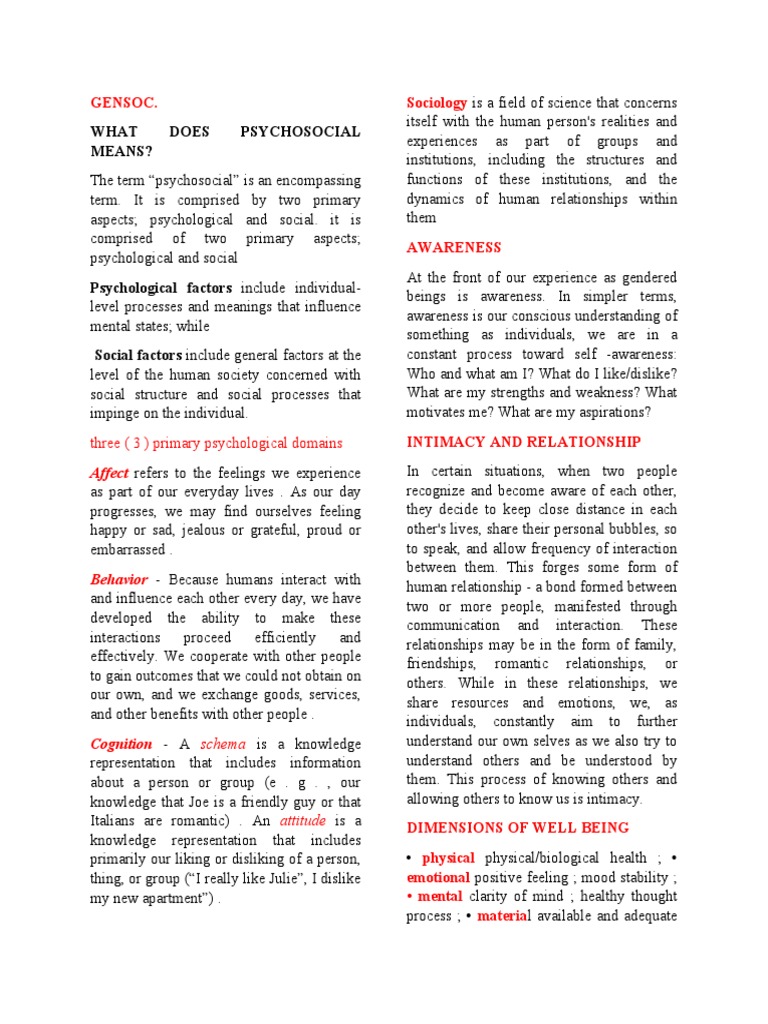 Gensoc Review | PDF | Love | Emotions