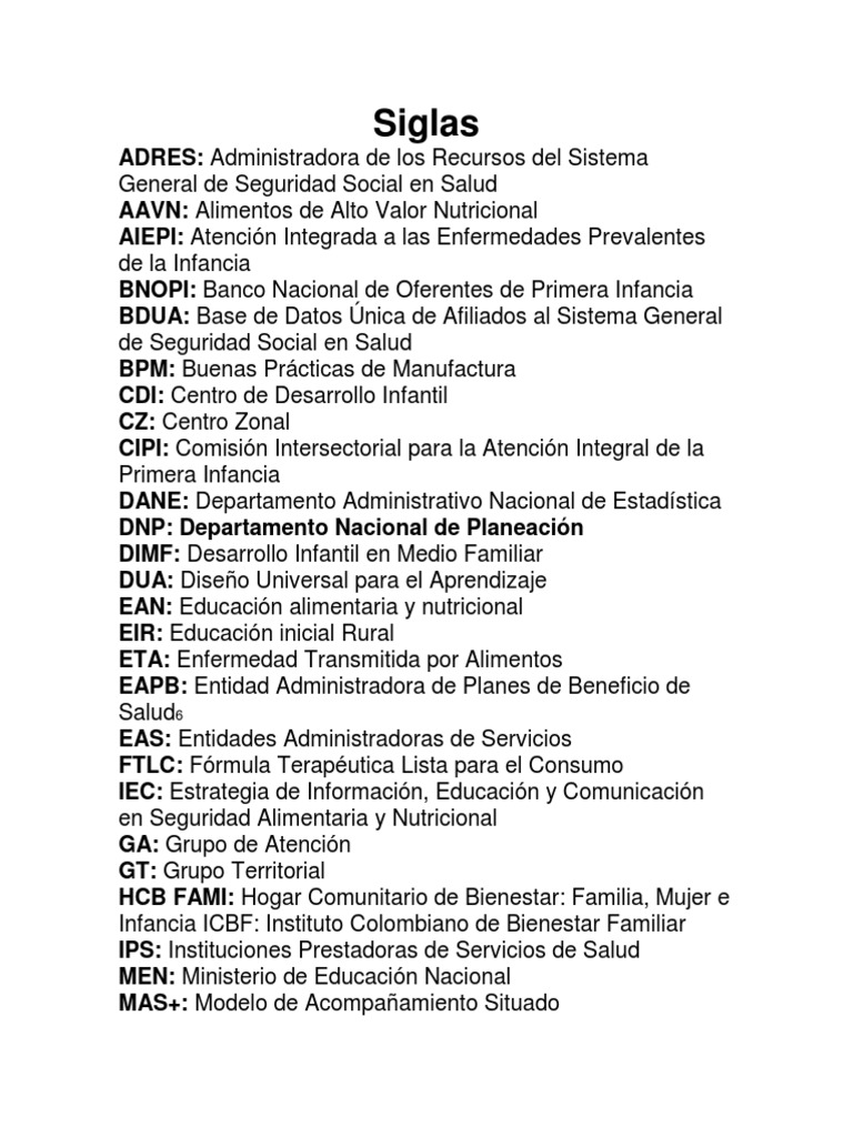 SIGLAS | PDF