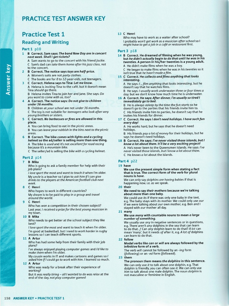 Answer Key Diagnostic Test KET 2023 | PDF