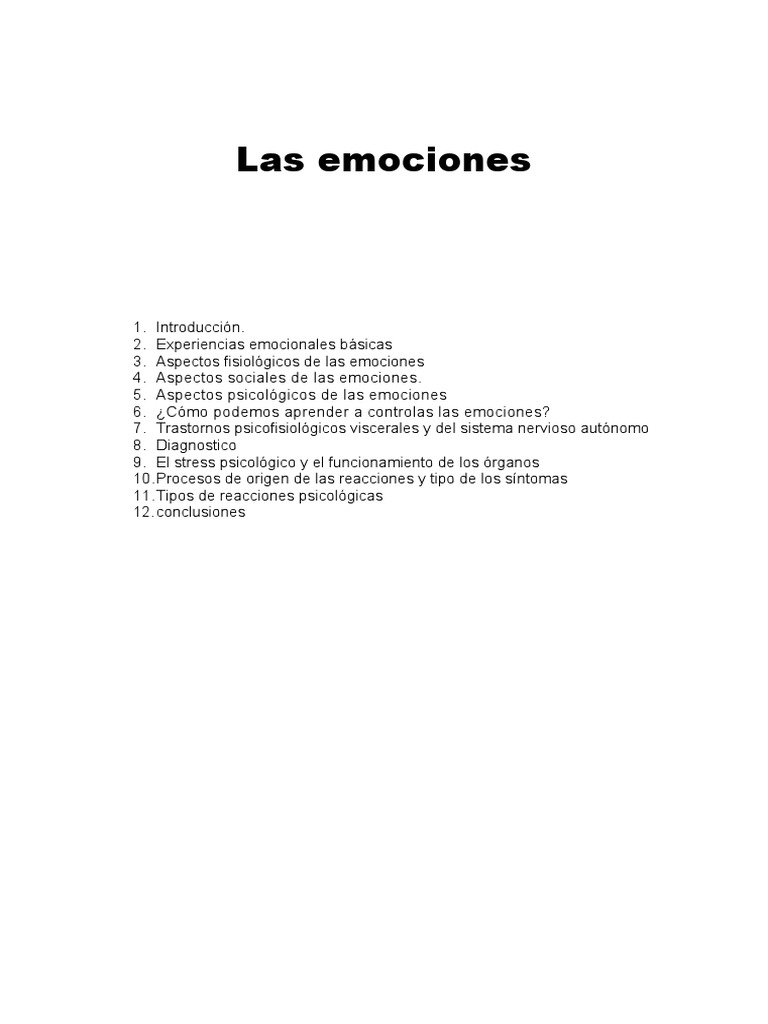 Las Emociones - Docx Leo | PDF | Las emociones | Comportamiento