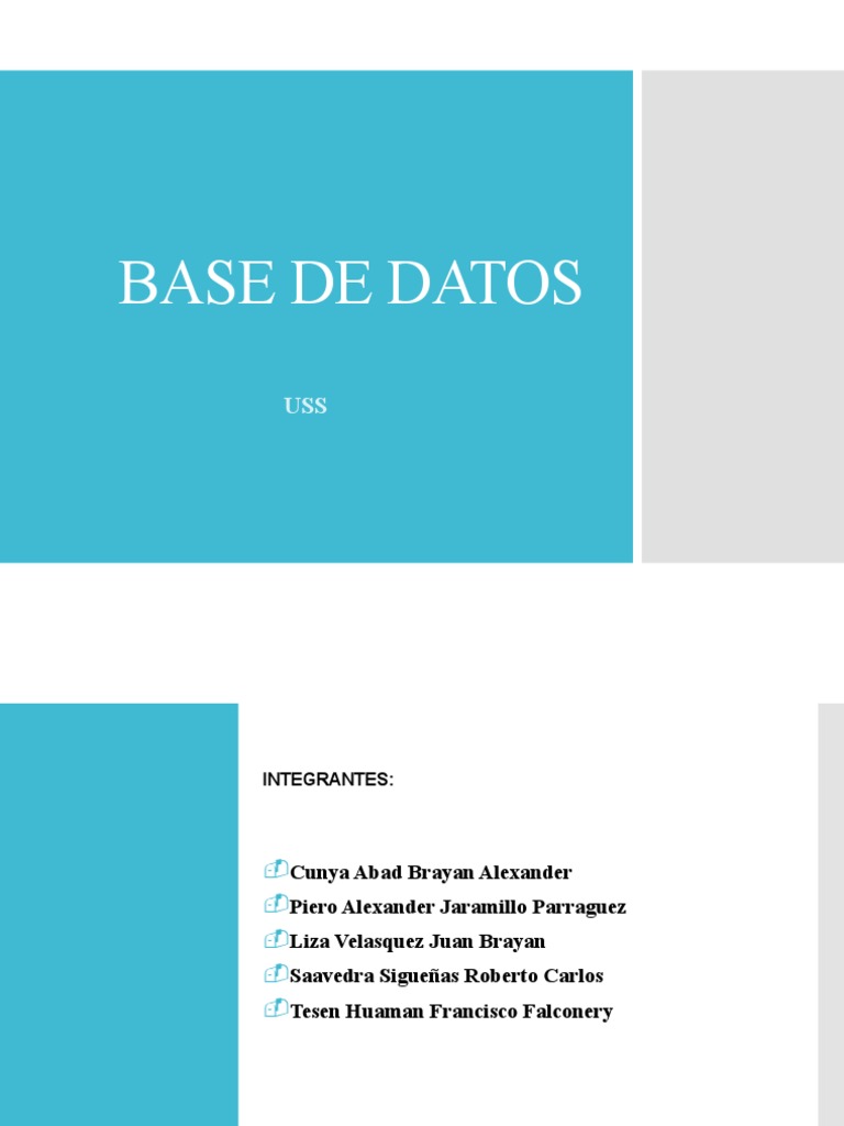 base_datos_ppt | PDF | Bases de datos | Información