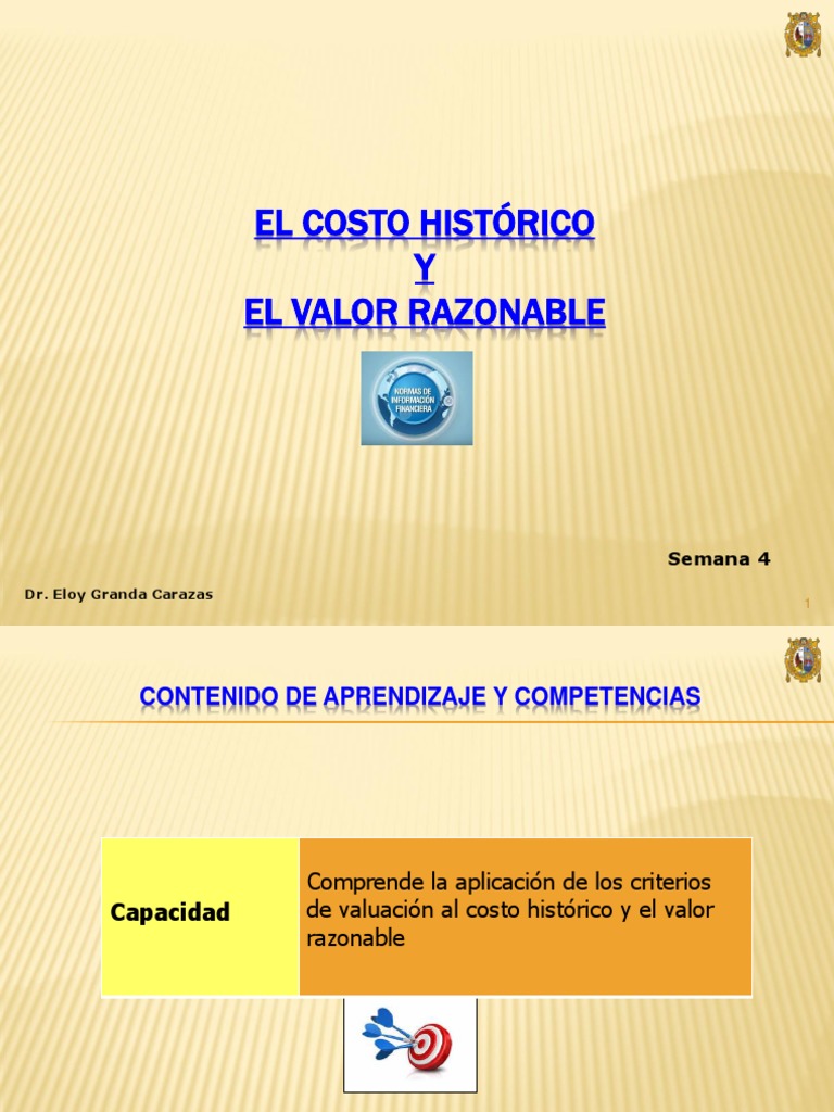 Sem. 4 (Costo Histórico y VR) | PDF | Mercado (economía) | Medición