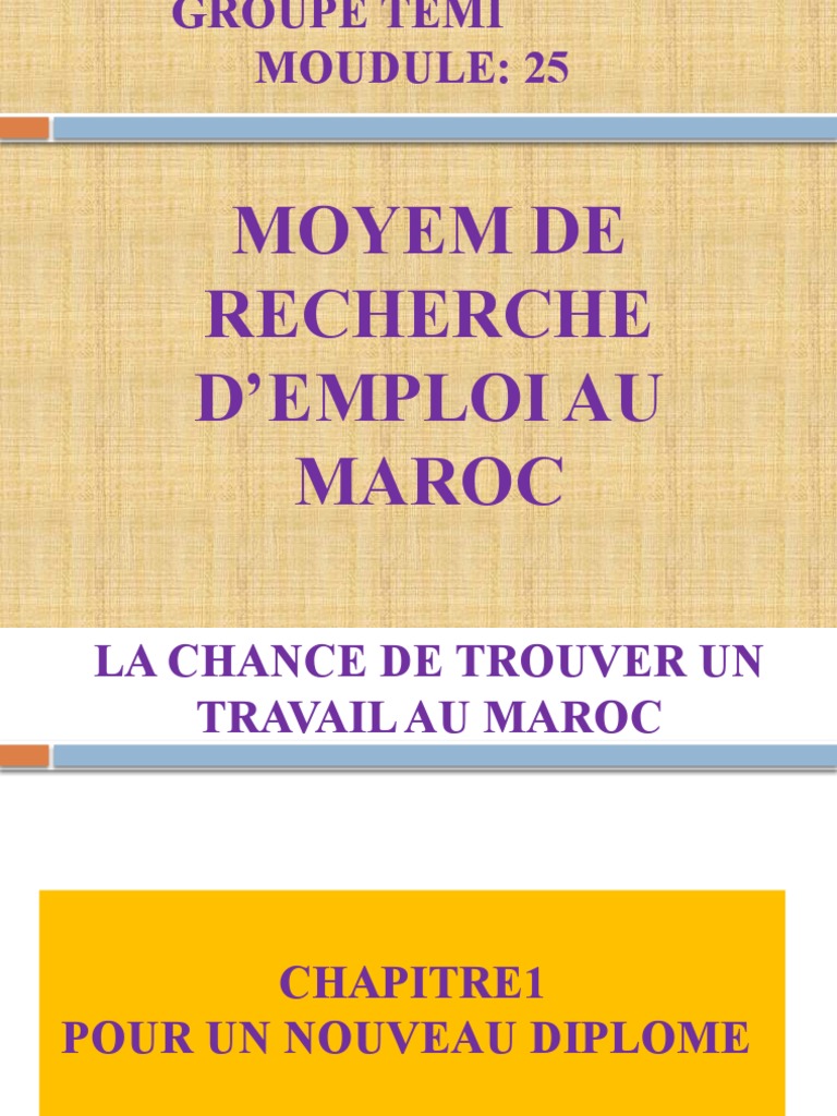 Présentation de l'ANAPEC MAROC | PDF