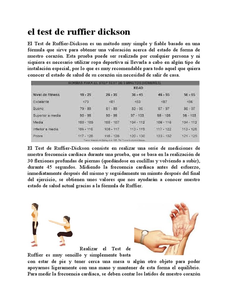 El Test de Ruffier | PDF