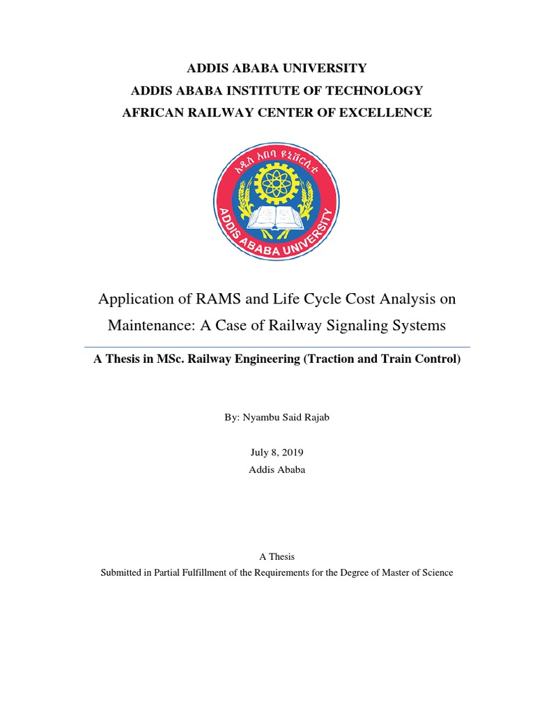 Application of RAMS and Life Cycle Cost Analysis On 2019 | PDF ...