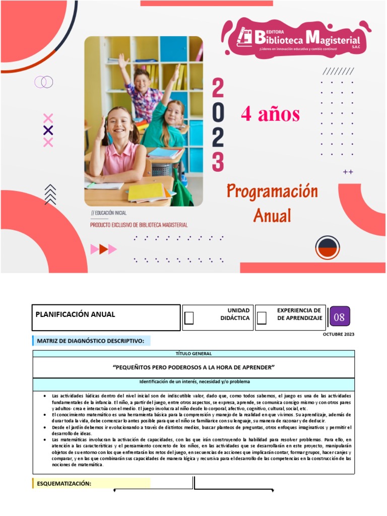 4-EDAD OCTUBRE MATRIZ+2023 Biblioteca Magisterial | PDF | Aprendizaje ...