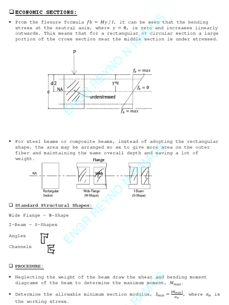 Es 103 - Module 11 - Economic Sections | PDF | Bending | Beam (Structure)