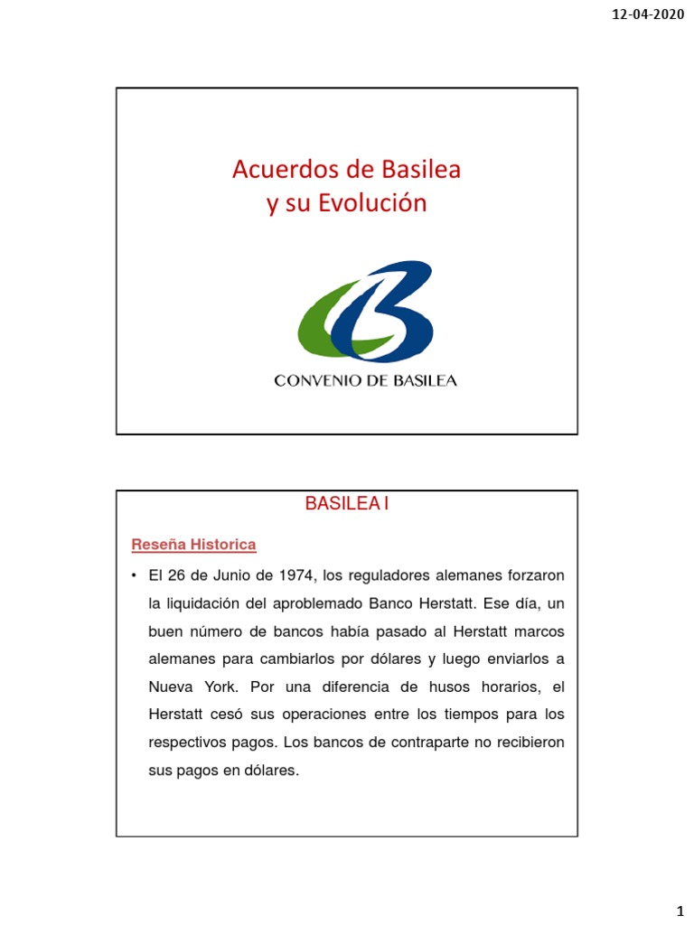 Acuerdos de Basilea I, II y III | PDF