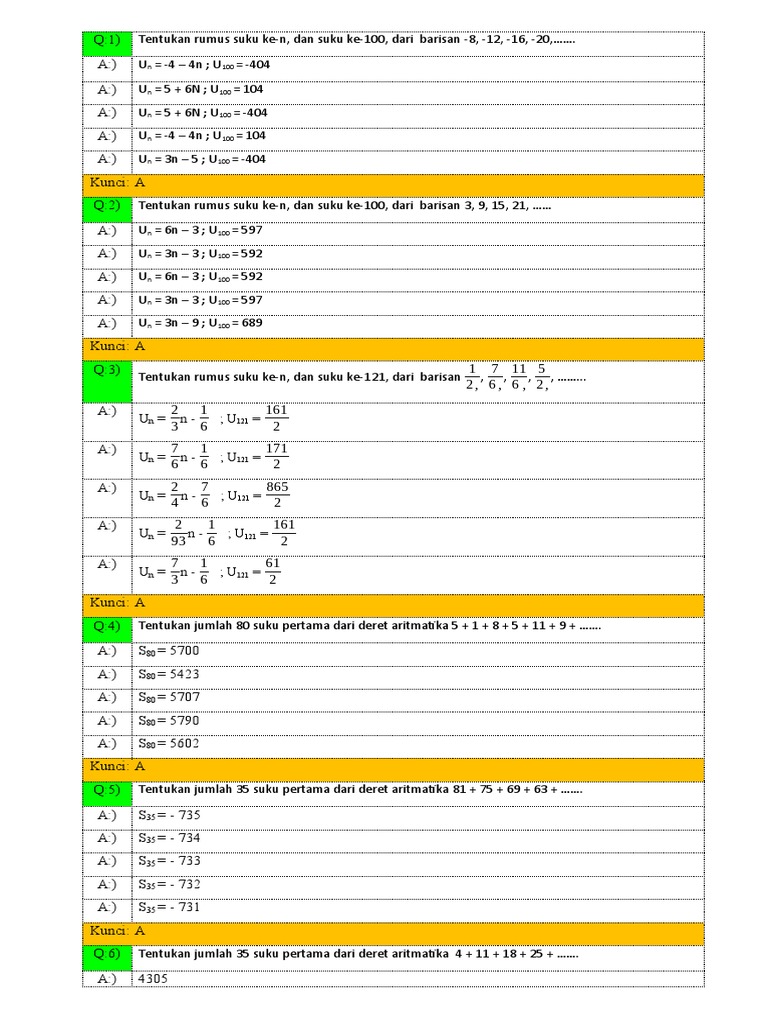 Soal MTK Pas Genap 2023 | PDF