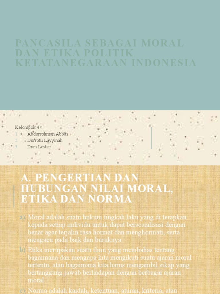Pancasila Sebagai Moral Dan Etika Politik Ketatanegaraan Indonesia | PDF