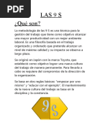 Metodologia de Las 9s | PDF | Gestión de la calidad | Calidad (comercial)