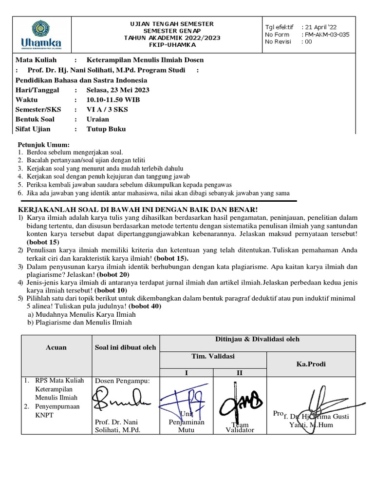 Prof. Dr. Nani Solihati, M.Pd. - Keterampilan Menulis Ilmiah | PDF