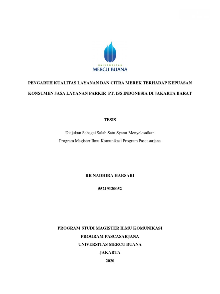 Tesis Draft Penelitian Kuantitatif | PDF