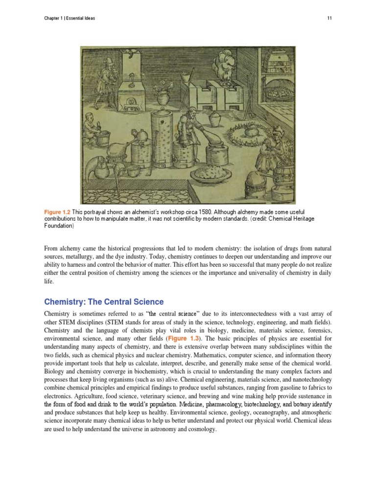 Chemistry: The Central Science: Chapter 1 - Essential Ideas 11 | PDF ...