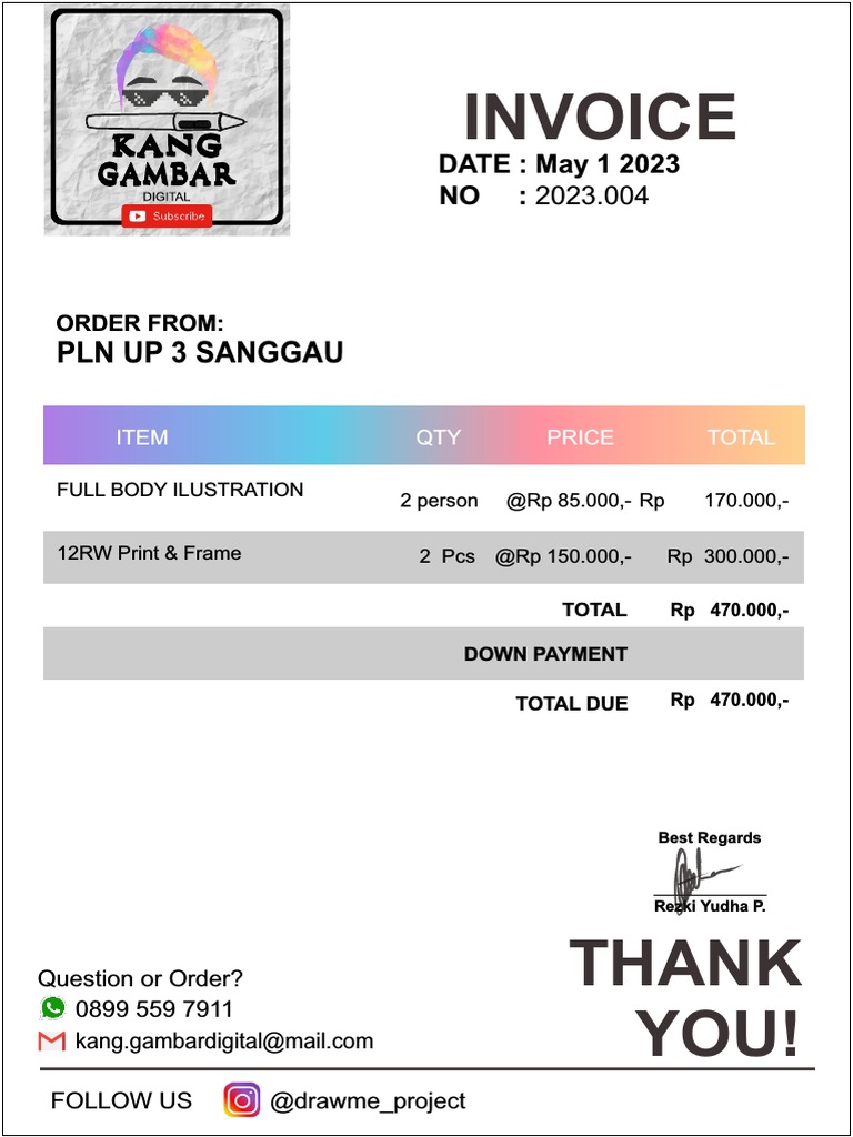 Invoice 0105 Pln Up3 Sanggau | PDF