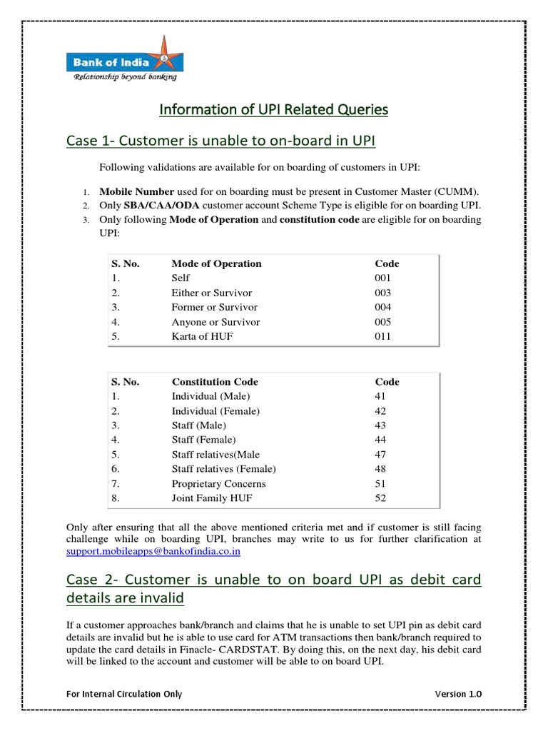UPI INFORMATION FOR BRANCHES v1 1 | PDF | Debit Card | Banks
