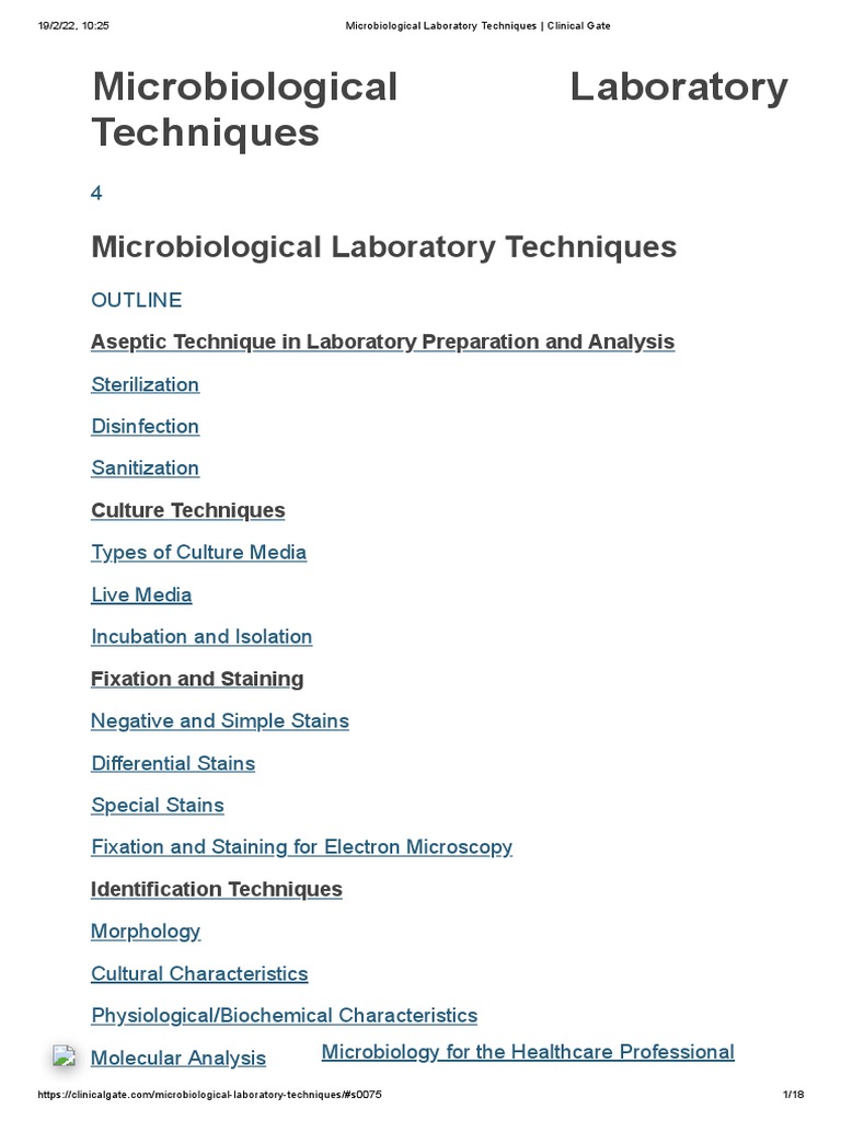 Microbiological Techniques Overview | PDF | Growth Medium | Sterilization (Microbiology)