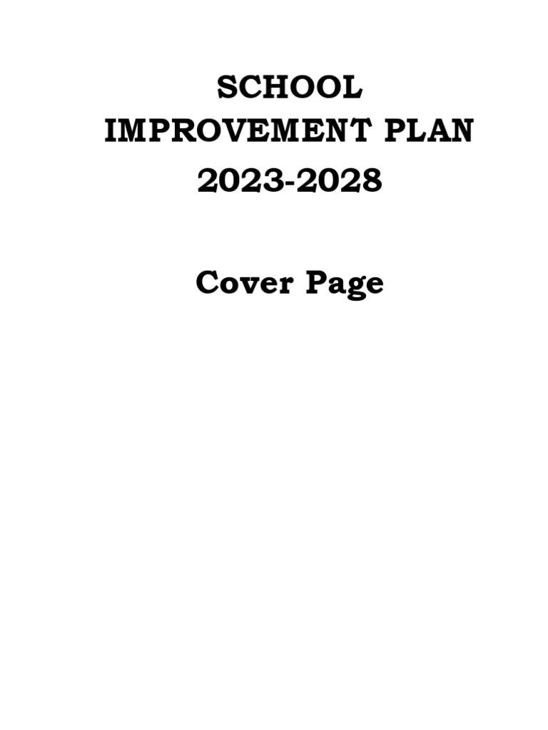 SIP 2023 2028 Template | PDF | Governance | Learning