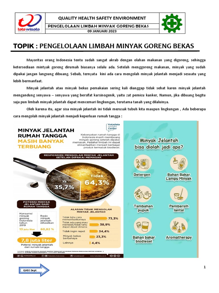 2. Jan 9 - PENGELOLAAN MINYAK GORENG BEKAS | PDF