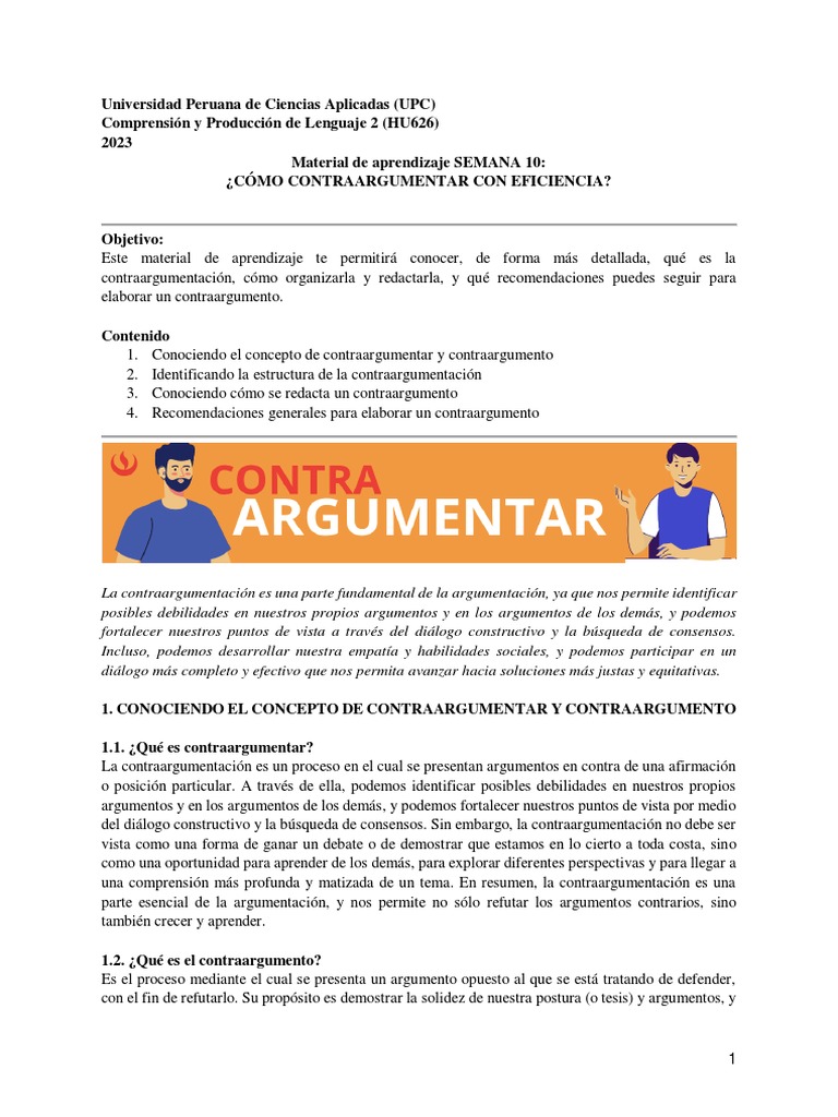 Cómo Estructurar un Contraargumento | PDF