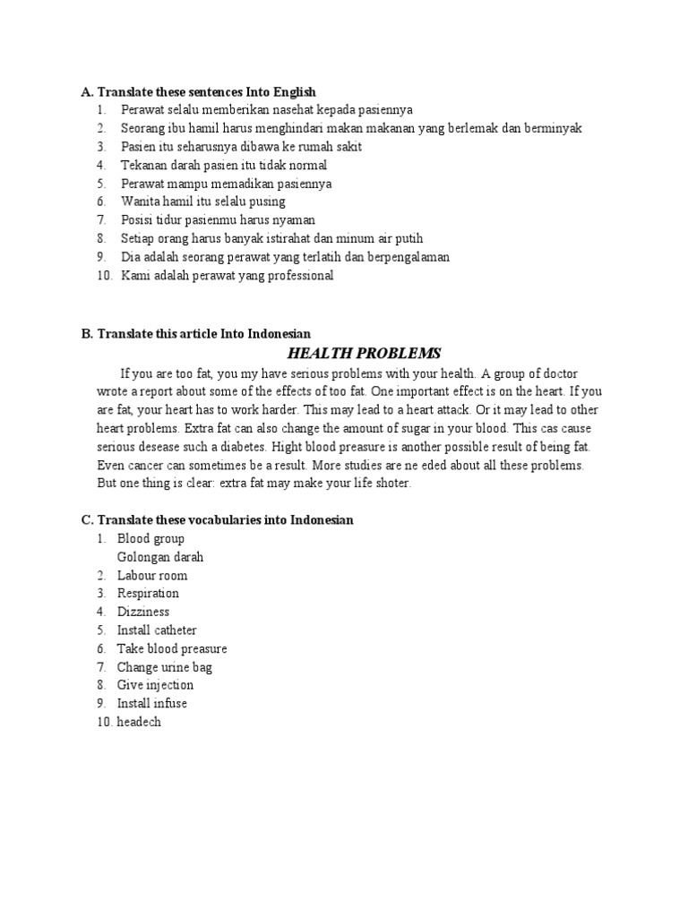 Translate These Sentences Into English | PDF