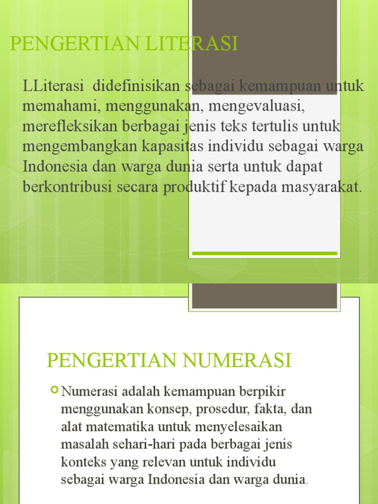 LITERASI NUMERASI | PDF
