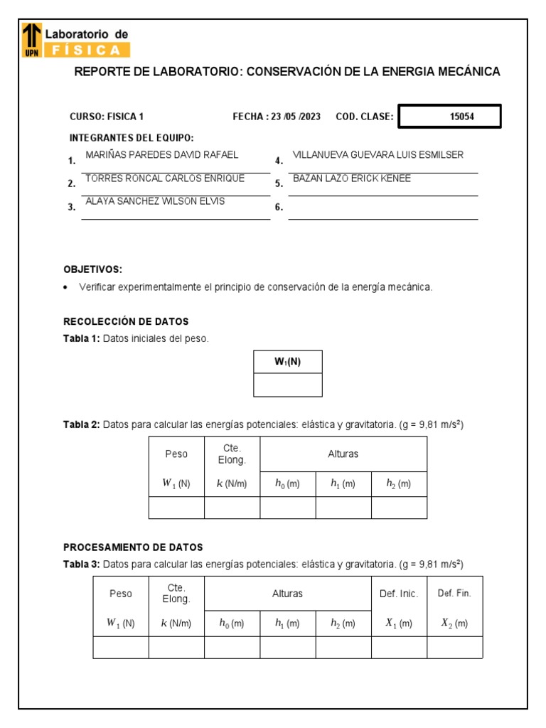 Reporte Lab Fisi1 s10 Cem | PDF