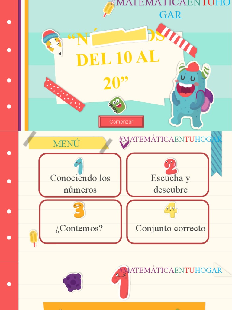 Números del 10 al 20 para Niños | PDF