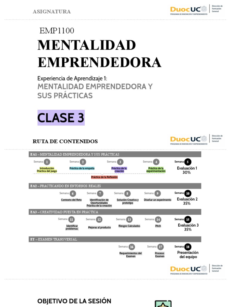 Mentalidad Emprendedora y Oportunidades | PDF | Creatividad | Evaluación