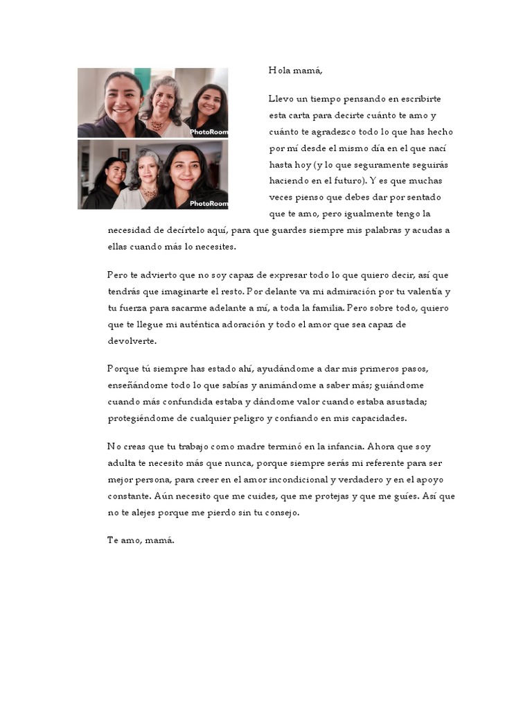 Carta A Mamá Pdf
