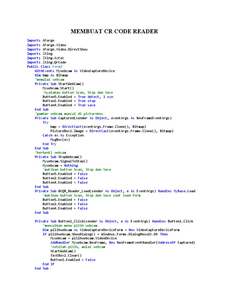 Membuat CR Code Reader | PDF | Input/Output | Computer Science
