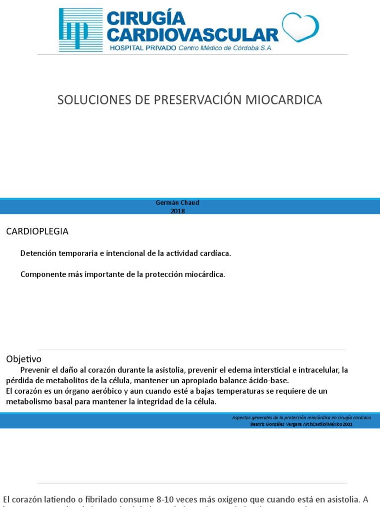 Cardioplegic Solutions | PDF