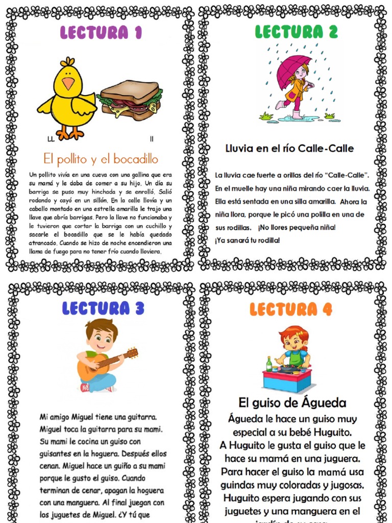 Lectura Fonema LL - Gue Gui | PDF