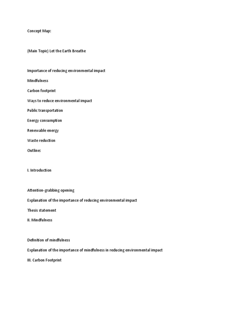 Concept Map-WPS Office | PDF | Carbon Footprint | Efficient Energy Use