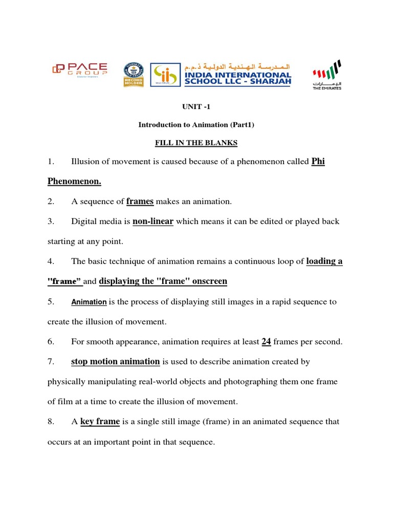 Gr.11 Media Notes Unit 1 - SESSION 1-4 | PDF | Animation | Computer ...