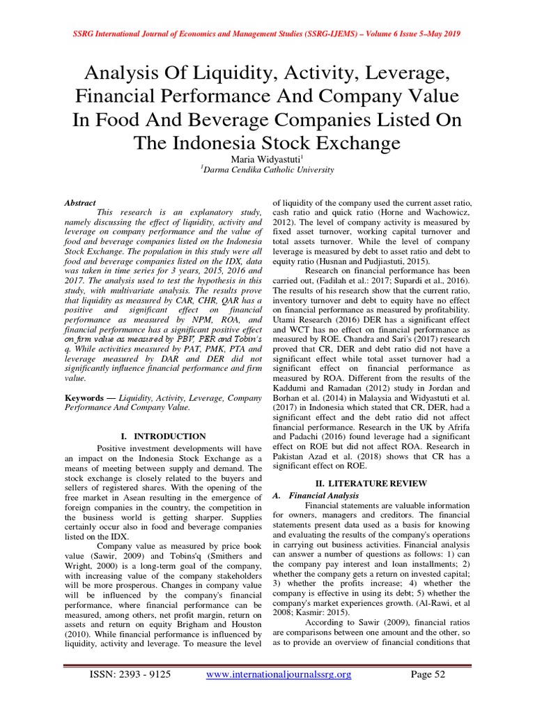 Analysis of Liquidity, Activity, Leverage | PDF | Coefficient Of Determination | Return On Equity