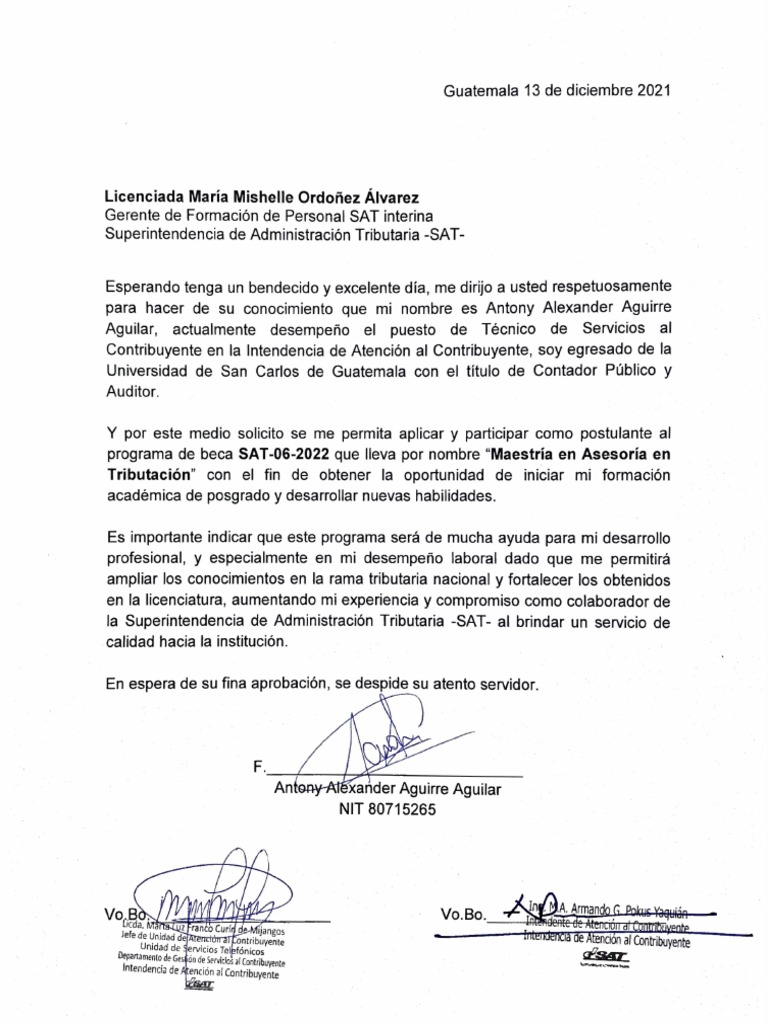 Carta Postulación | PDF