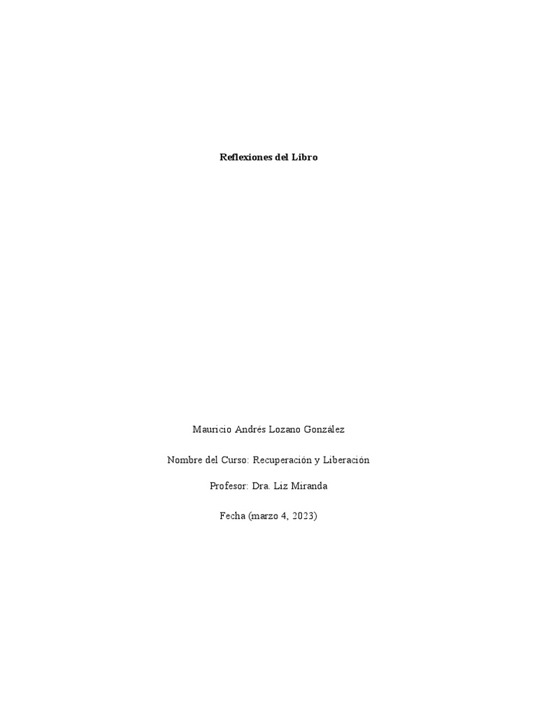 Reflexiones Finales | PDF | Las emociones | Comportamiento