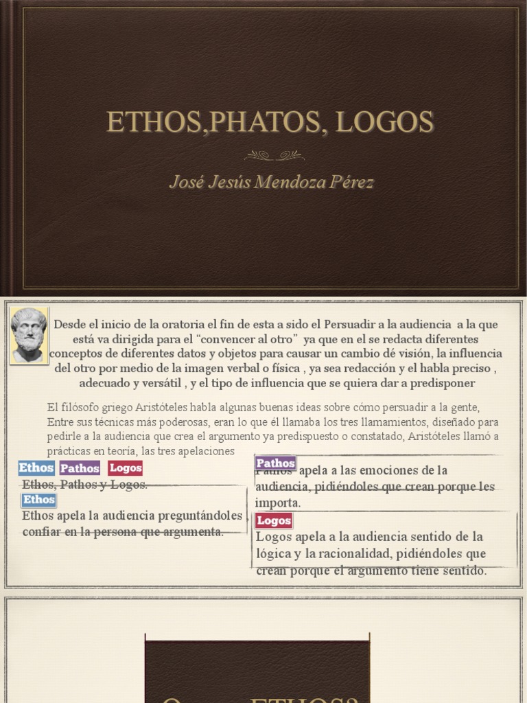 Ethos | PDF | Retórica | Teorías filosóficas