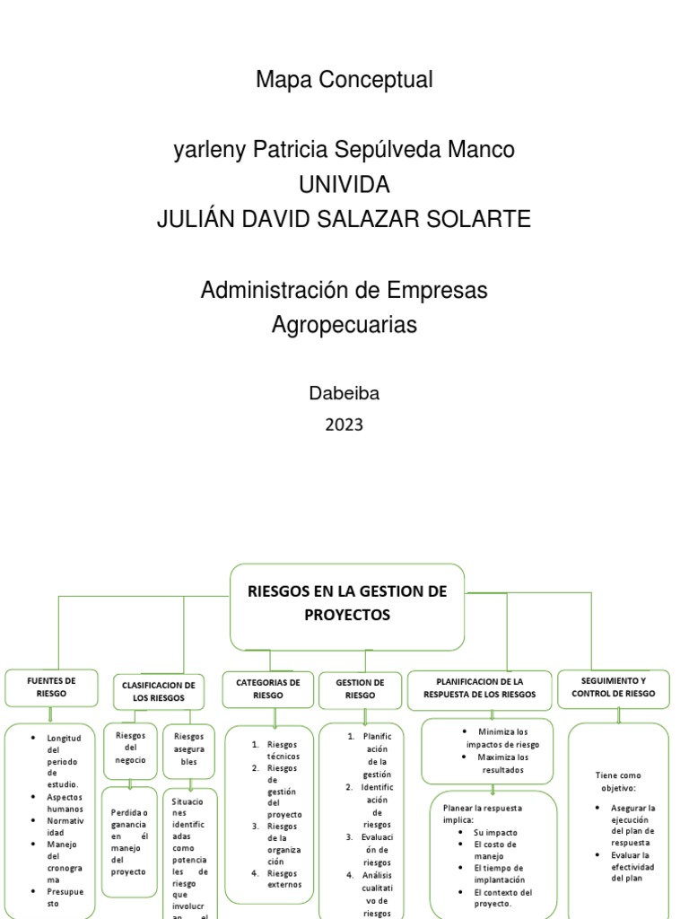 Mapa Conceptua Riesgos en La Gestion de Proyectos | PDF | Business ...