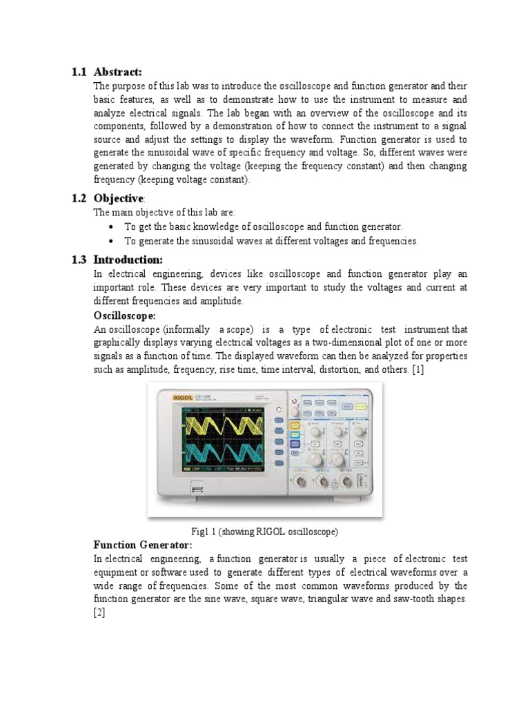 EDC Lab Report 1 | PDF | Amplitude | Hertz