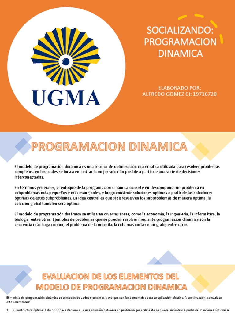 Programacion Dinamica Alfredo Gomez 19716720 | PDF | Programación ...