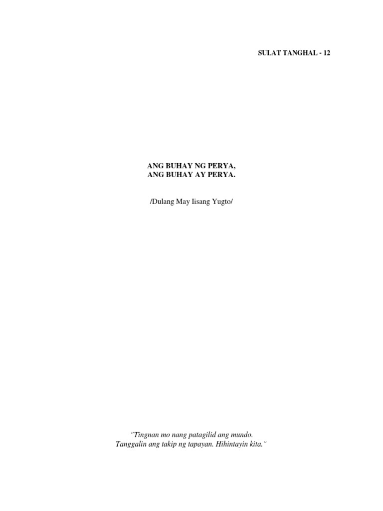 Script For Direk Ko Ganap Mo 2023 | PDF