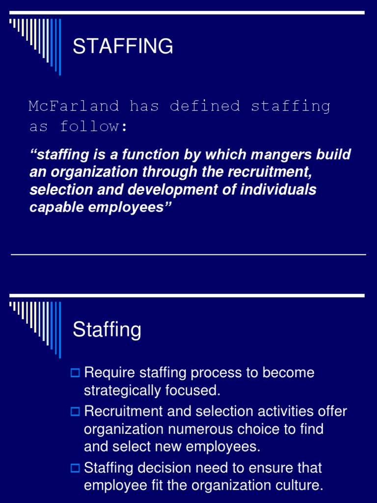 Staffing Process and Recruitment Strategies | PDF