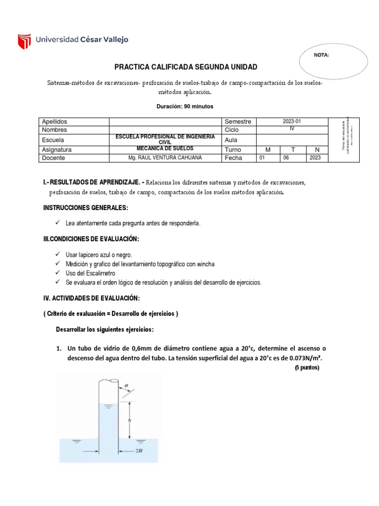 Practica Calificada Segunda Unidad | PDF