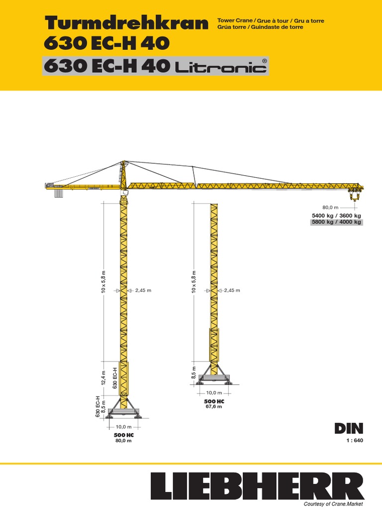 Tower Crane Specifications | PDF