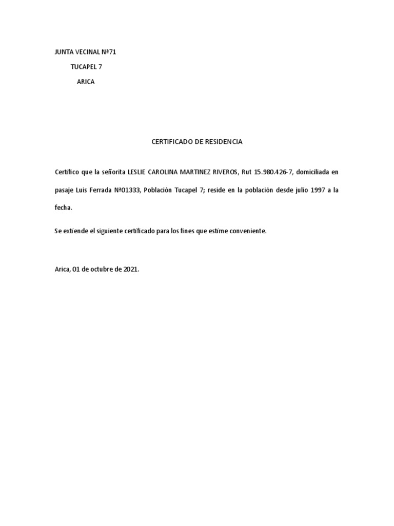 Junta Vecinal N 71 | PDF