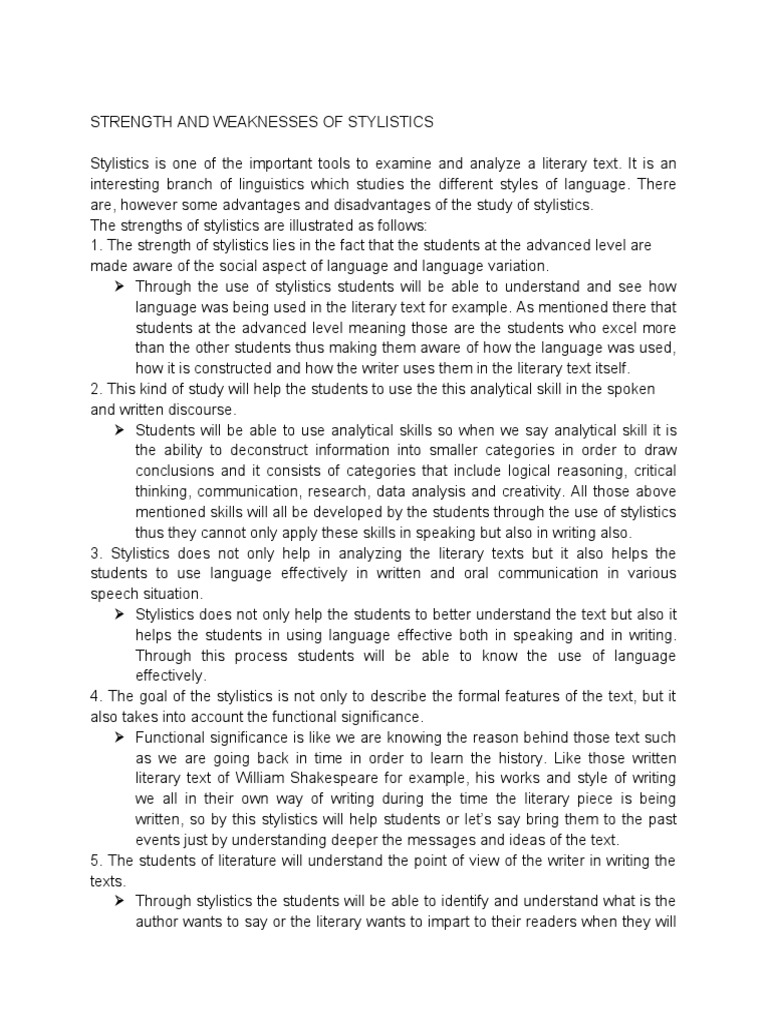 Strength and Weaknesses | PDF | Cognitive Science | Linguistics